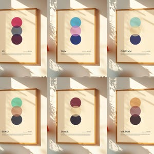 Arcane Character Poster Set | League of Legends Minimal Modern Bauhaus ...