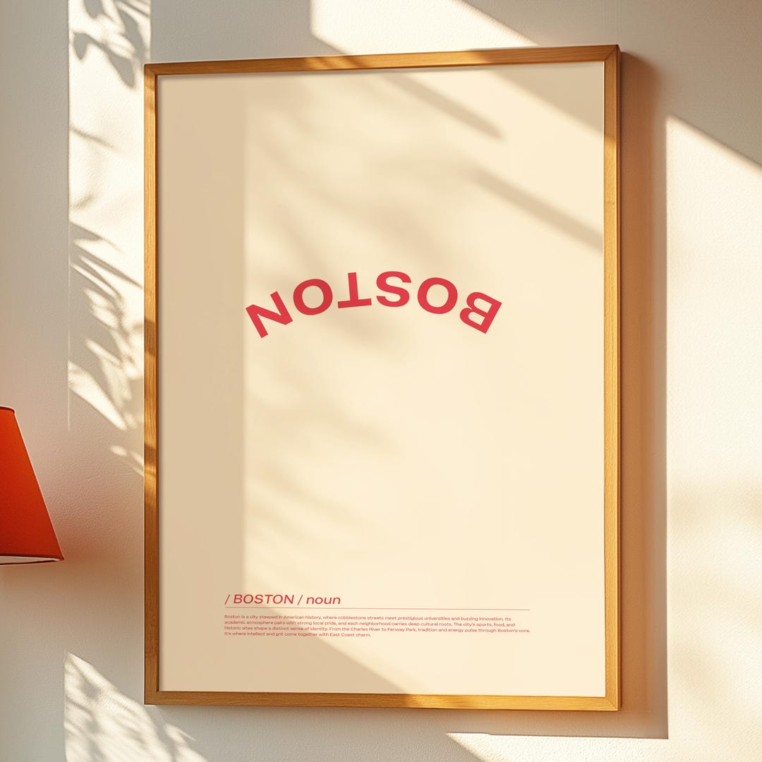 Boston Definition Print | Modern Typography Posters | New City ...