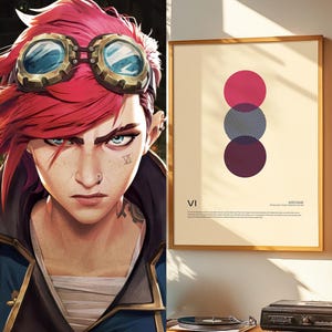 Arcane Character Poster Set | League of Legends Minimal Modern Bauhaus ...