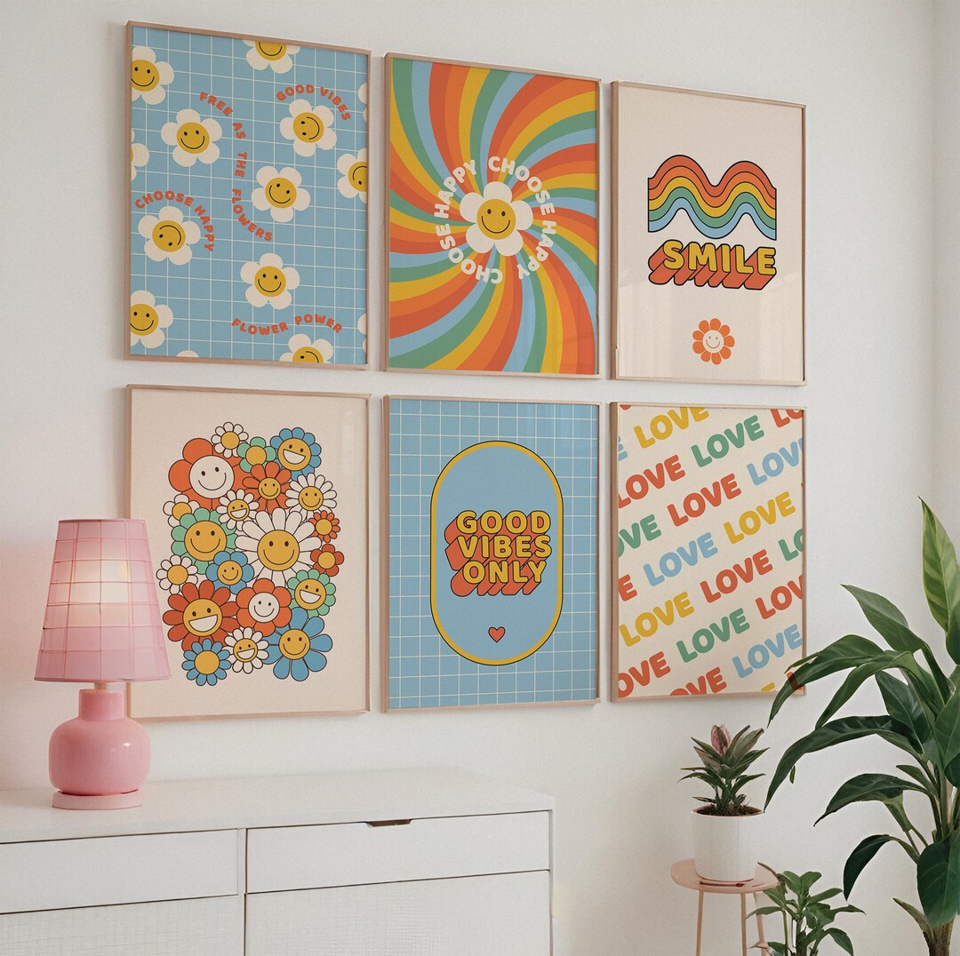 Retro Affirmations Classroom Poster Set: Positive Prints, Kids Decor ...