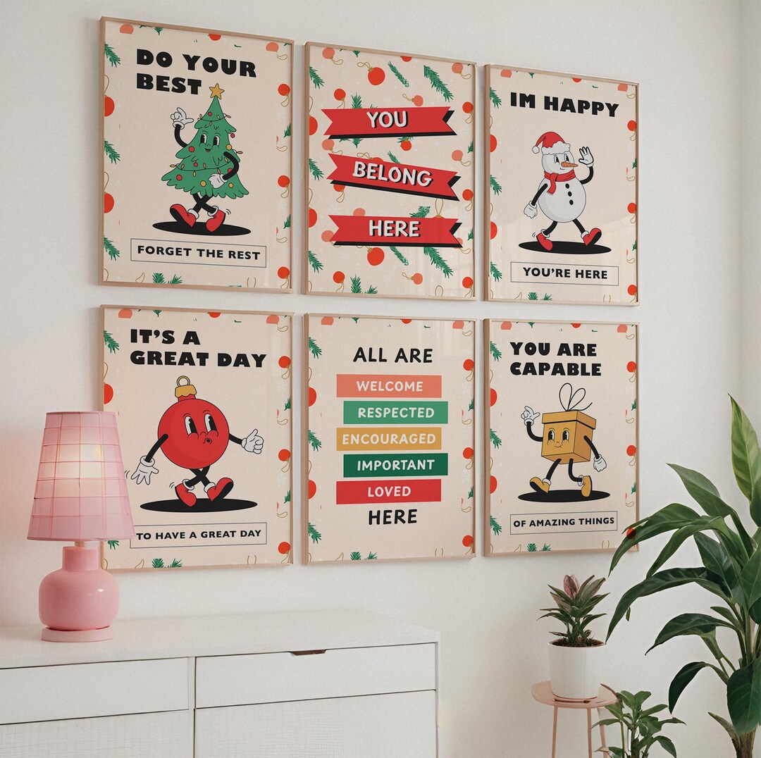 Holiday Classroom Posters Bundle of Christmas Affirmation Prints for ...
