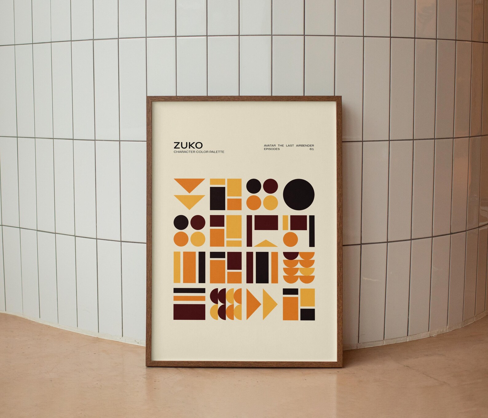 Avatar the Last Airbender Character Poster Set Minimalist Bauhaus Wall ...