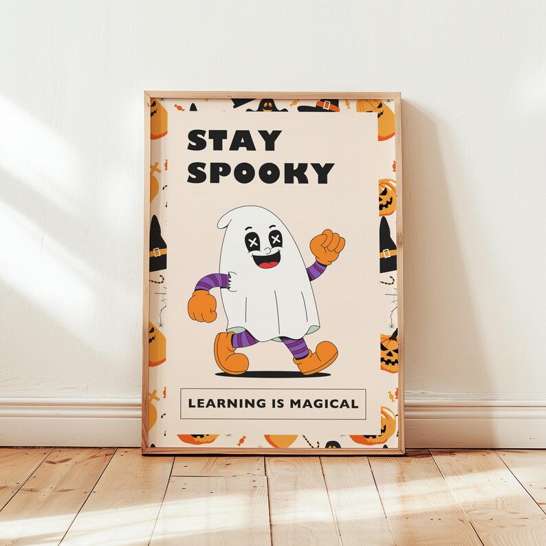 Retro Halloween Posters for Classroom Wall Decor Positive Teacher ...