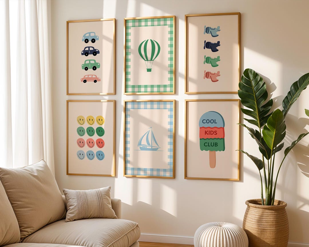 Printable Elementary Classroom Posters Set of 6 Playroom Wall Art Kids ...