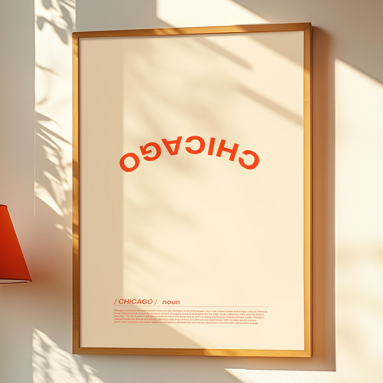 Chicago Definition Print | Modern City Wall Decor | Typography Poster ...