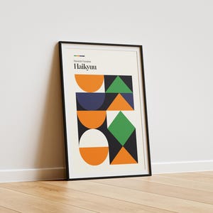 Haikyuu Bauhaus Poster Set Minimal 3-poster Series Contemporary Wall ...
