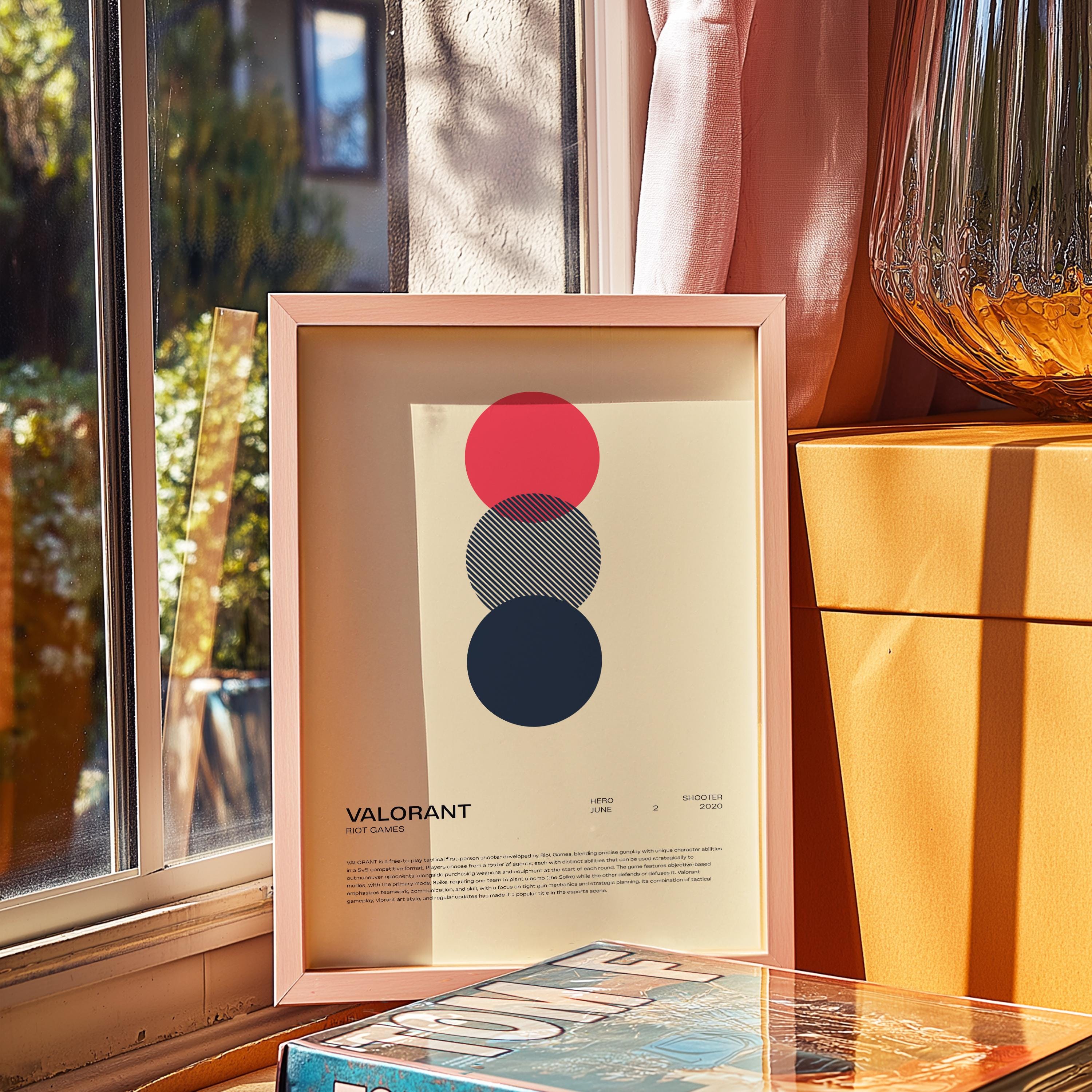 VALORANT | Modern Bauhaus Geometric Poster | Vintage Mid Century Wall ...