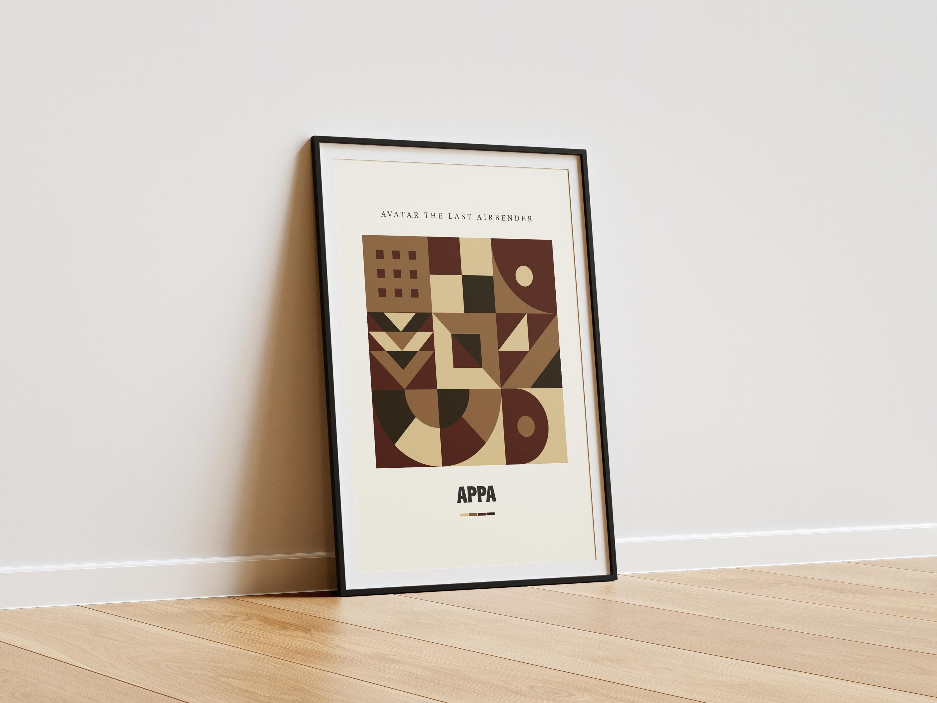 Appa Color Palette Avatar the Last Airbender Geometric 3 Piece Wall ...