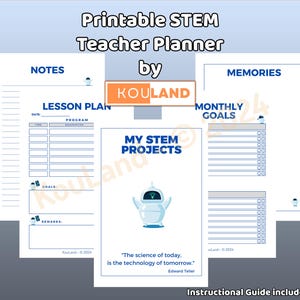Printable STEM Teacher Planner "my STEM Projects" - Etsy