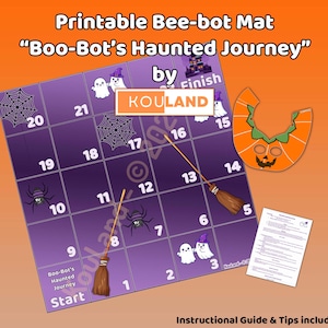 Printable Bee-bot Mat - Boo-bot's Haunted Journey: Halloween-themed Bee ...