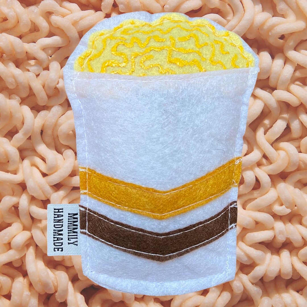 Maruchan Instant Lunch Catnip Toy: Handmade Felt Ramen Noodle Cat Toy ...