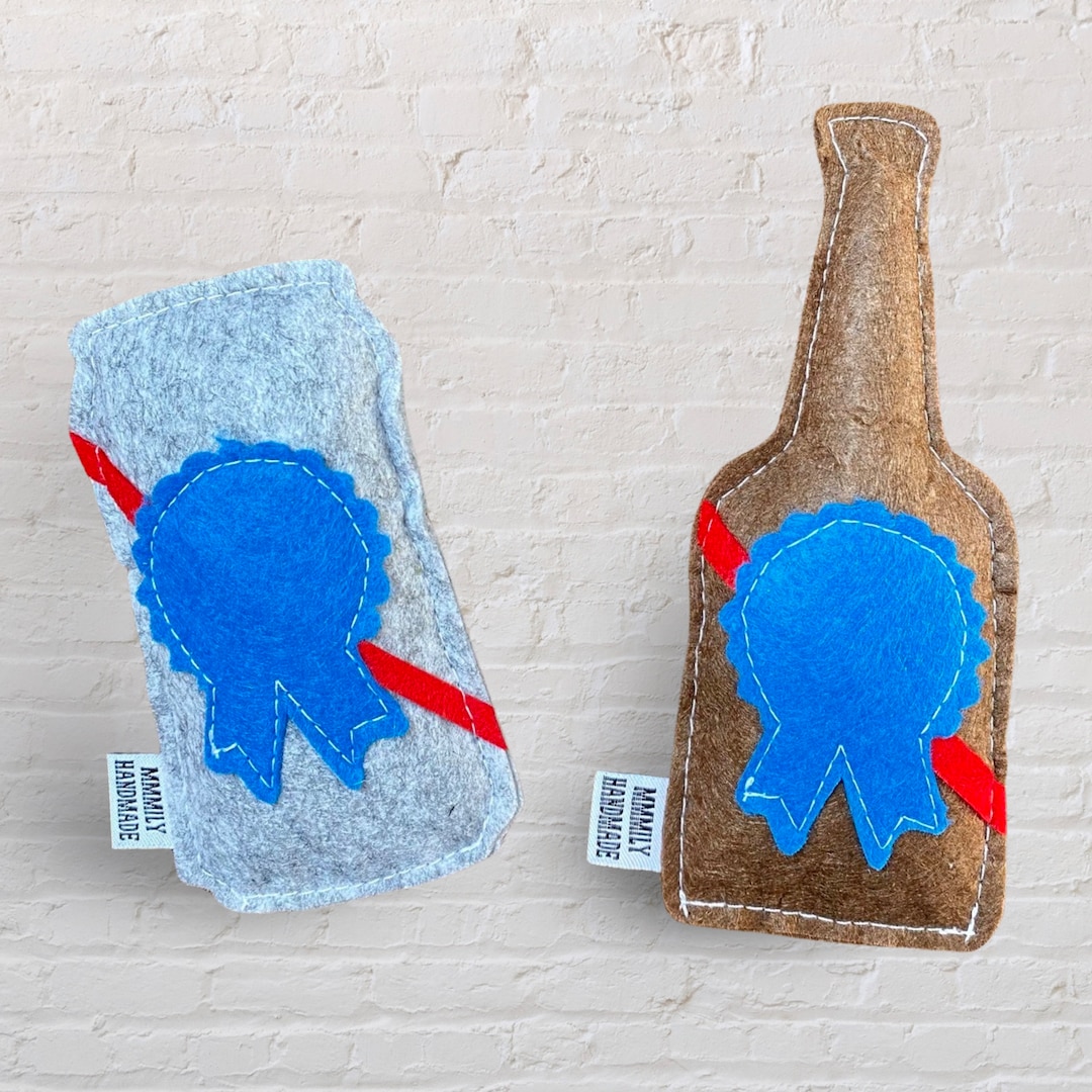 Felt PBR Beer Cat Toy: Handmade Catnip Can or Bottle - Etsy