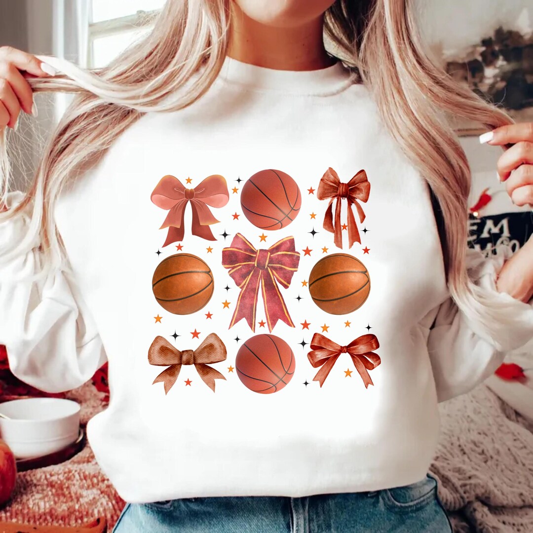 Basketball Bow PNG Design, Game Day Sublimation, Basketball Shirt ...