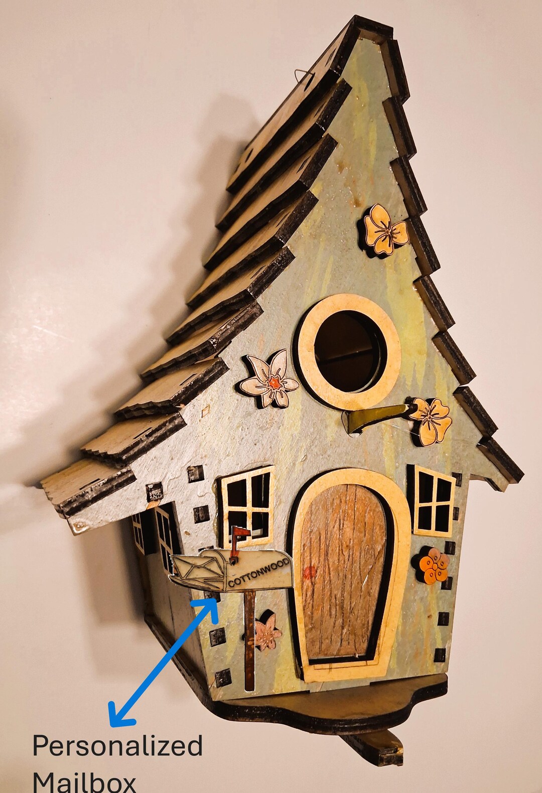 ABIGALE - Build Your Own Wooden Birdhouse Kit Assembly Bird House Porch ...