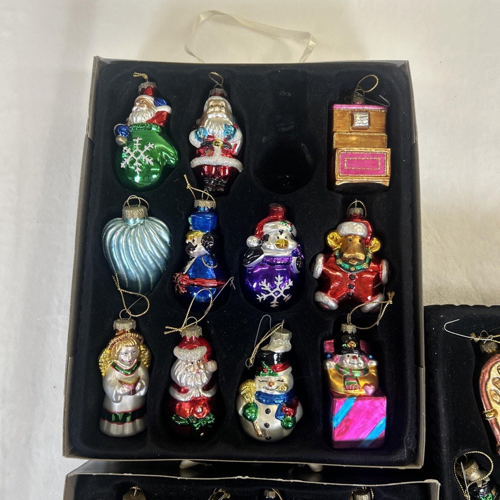 Thomas Pacconi Museum Series Glass Christmas Ornaments & Wood Crate 28 ...