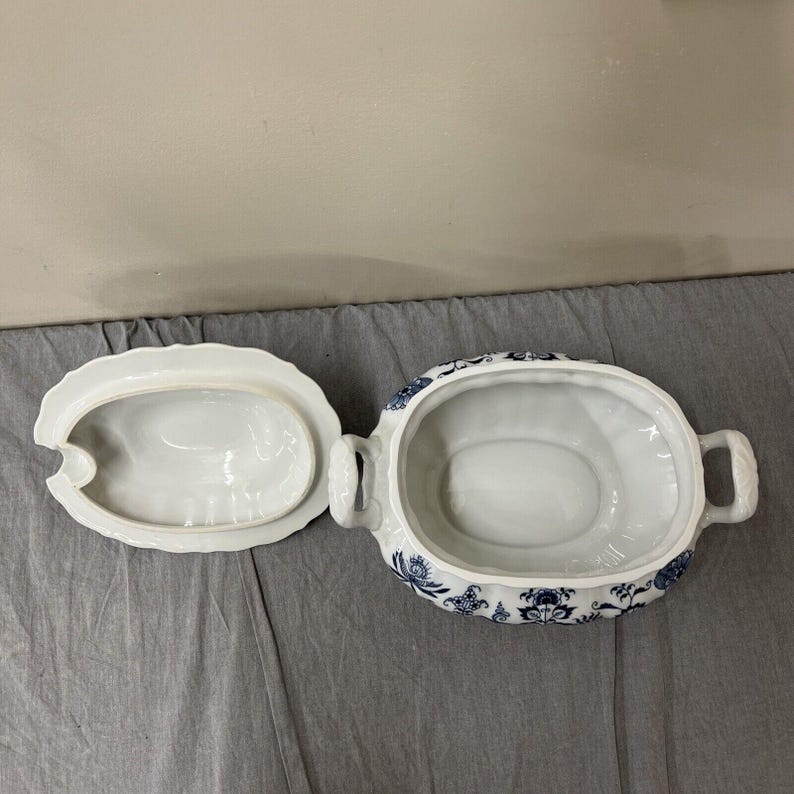 Blue Danube Soup Tureen With Lid and Underplate EUC Benefits Charity - Etsy