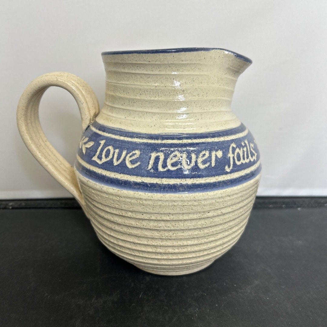 Graystone Pottery Pinched Spout 6.5” Pitcher Made in 1995 Vintage Wheel ...