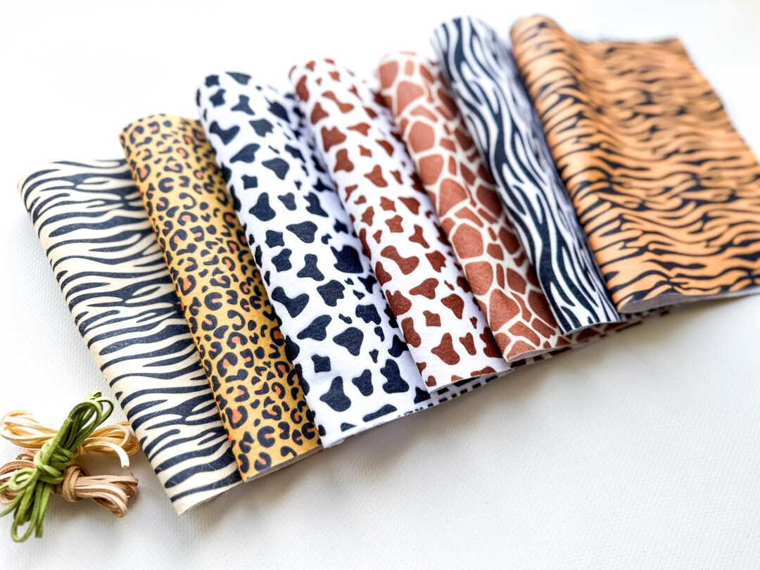 Animal Printed Custom Felt, Cow, Zebra Felt, Leopard Print Felt ...
