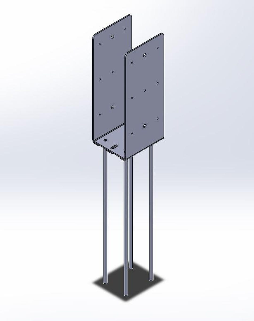 Wetset Bracket for Post Frame 4plyx8 Post Plans | DXF - Etsy