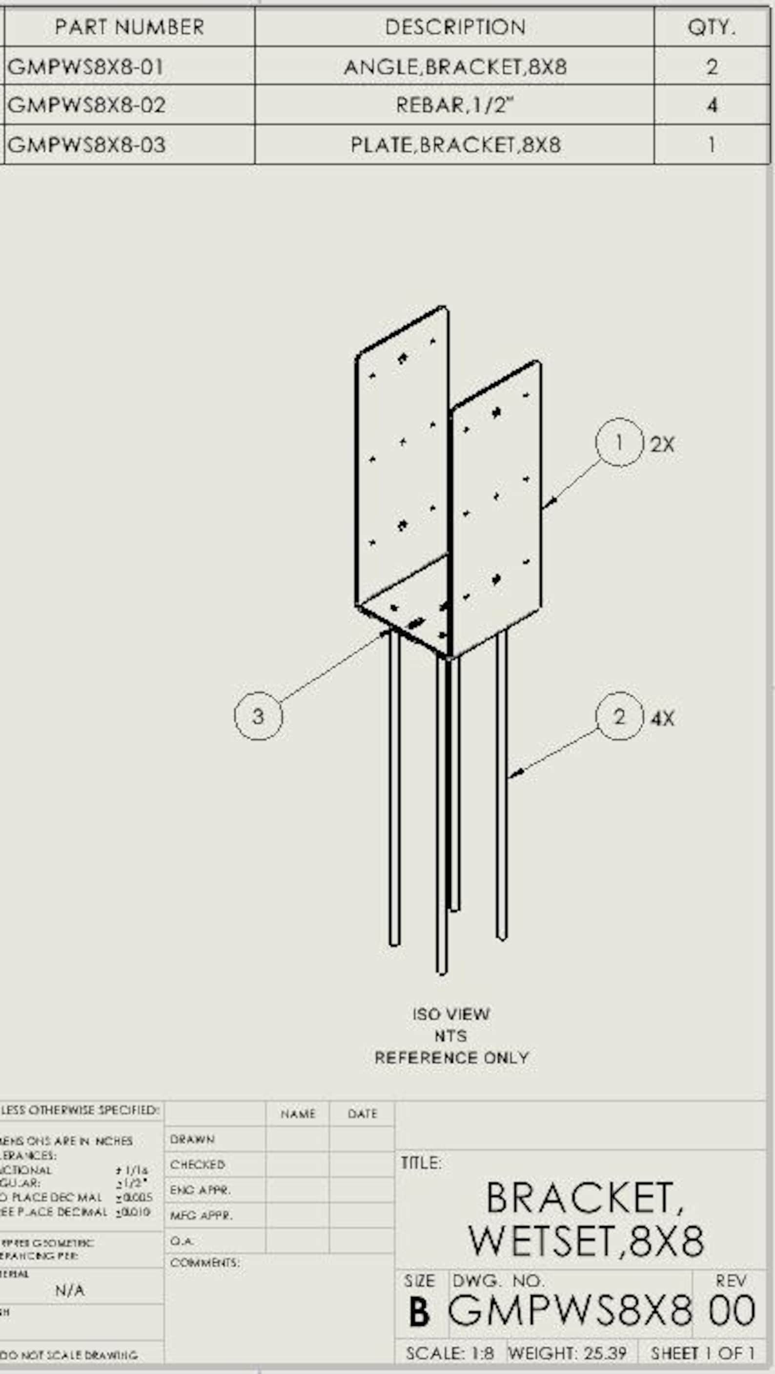 Wetset Bracket for Post Frame 8x8 Post Plans | DXF - Etsy
