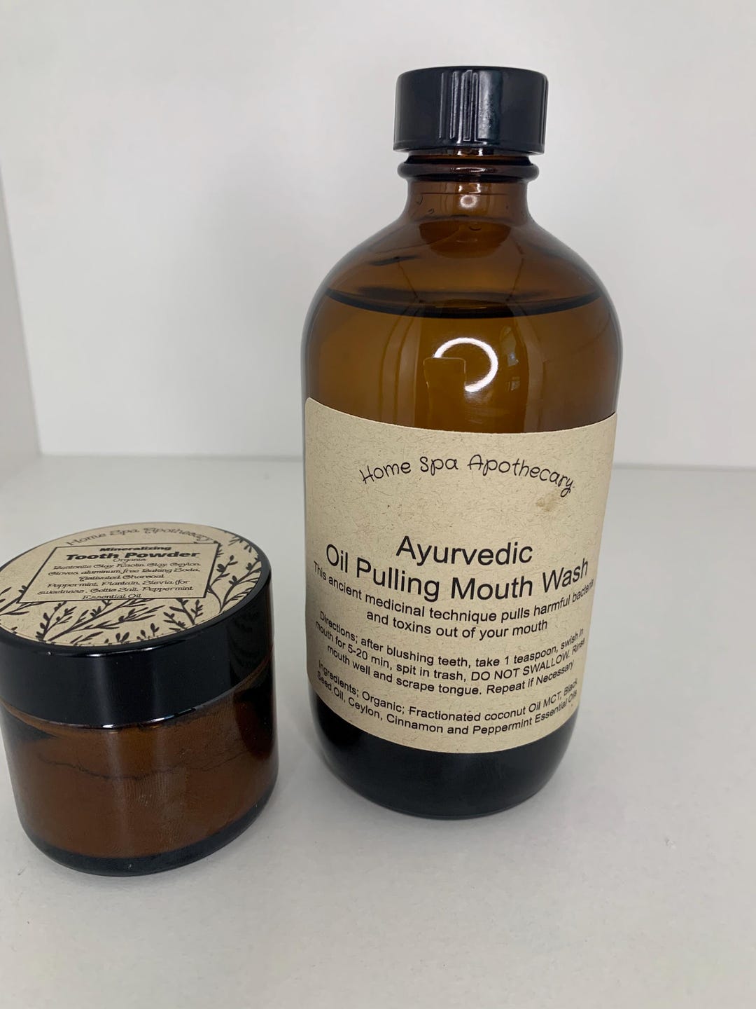 Tooth Powder and Oil Pulling Combo - Etsy