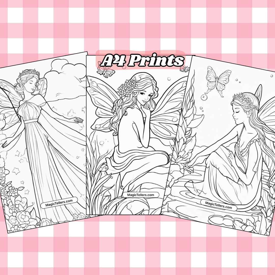 Whimsical Fairy Themed Colouring Pages (set of 10) - Perfect for Kids ...