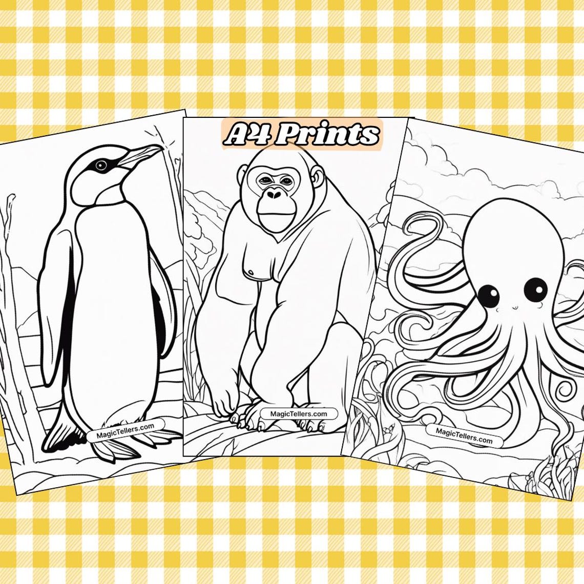 60+ Animal Coloring Pages Set - Printable and Instant Download - Etsy