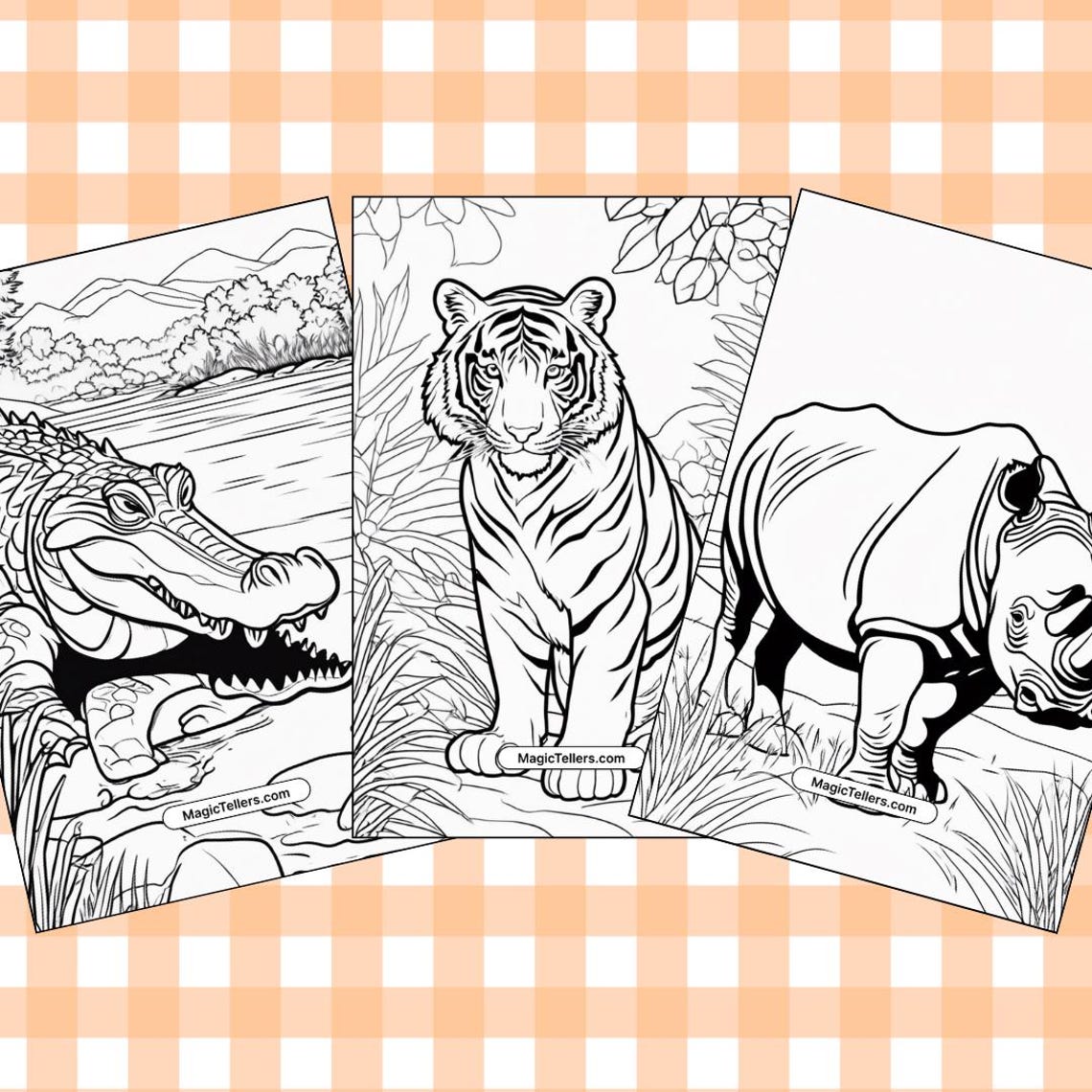 African Safari Wildlife Colouring Pages (set of 13) - Perfect for Kids ...