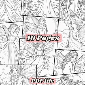Whimsical Fairy Themed Colouring Pages (set of 10) - Perfect for Kids ...