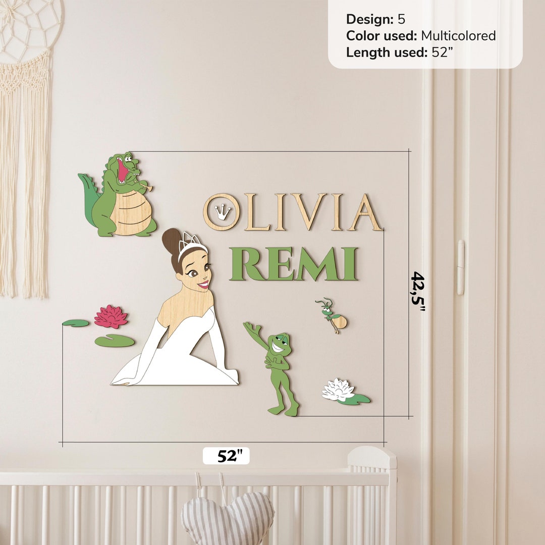 Personalised Princess Tiana & the Frog Sign Disney-themed Princess ...
