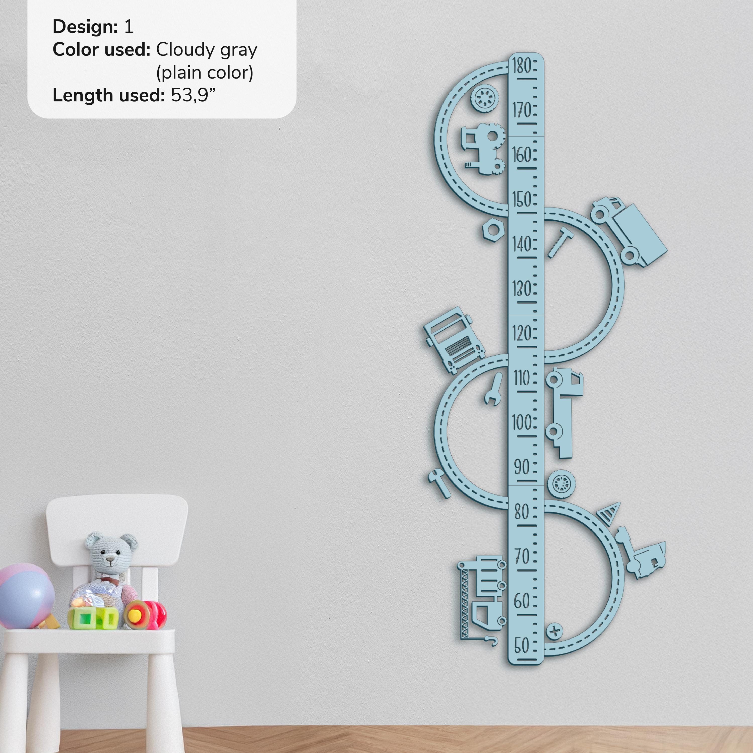 Personalized Car Track Chart Wooden Height Ruler Race Track Growth ...