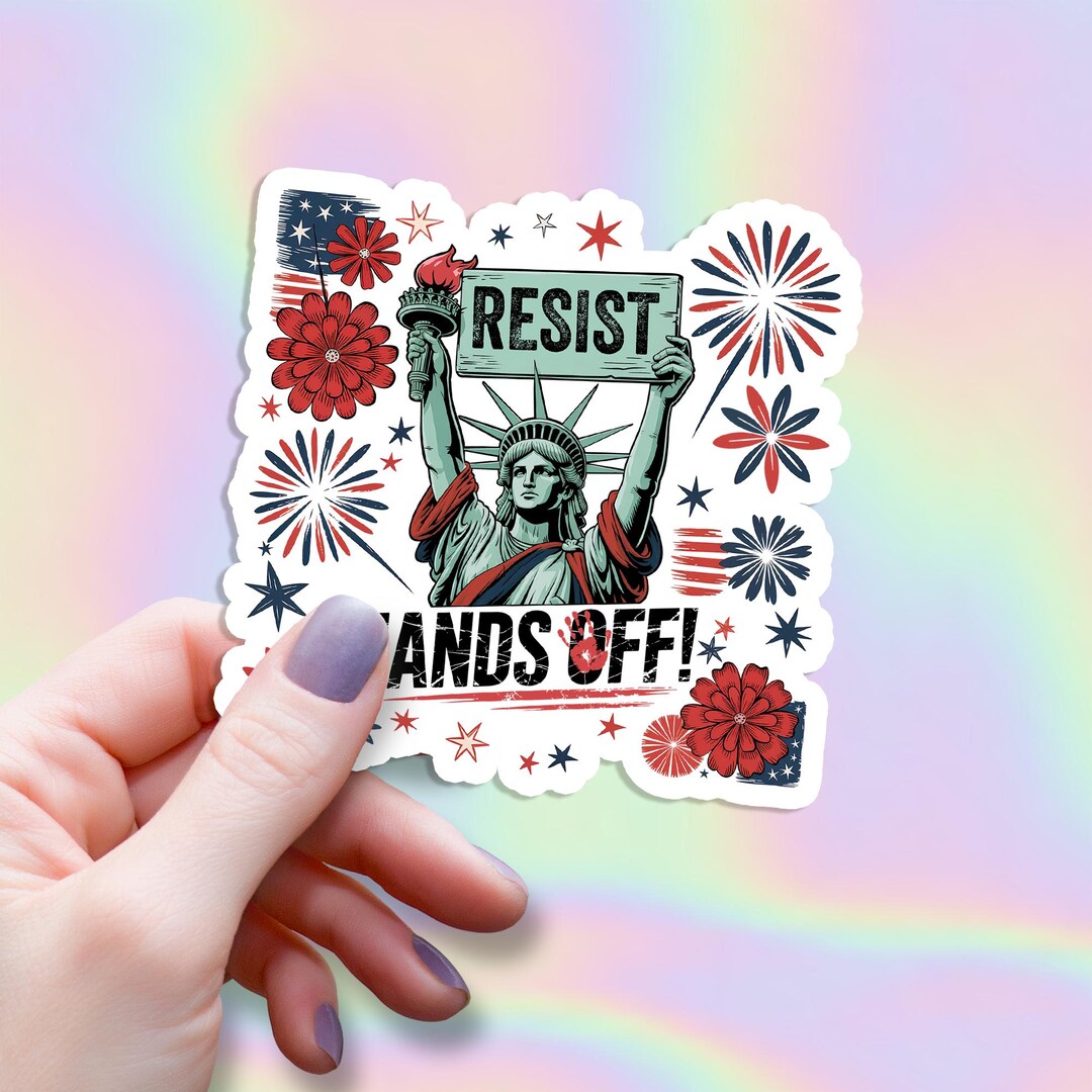 Resist Hands off Sticker, Resist Statue of Liberty Decal Sticker ...