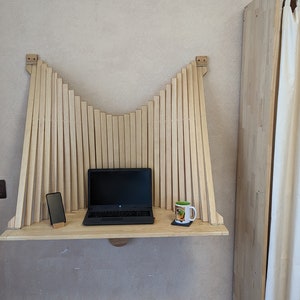 Handmade Transformative Foldable Wall-mounted Desk Space-saving and ...