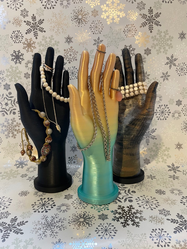 Ring and Jewellery Holder - Hand Shaped Stand - Jewelry Organizer - 3D ...