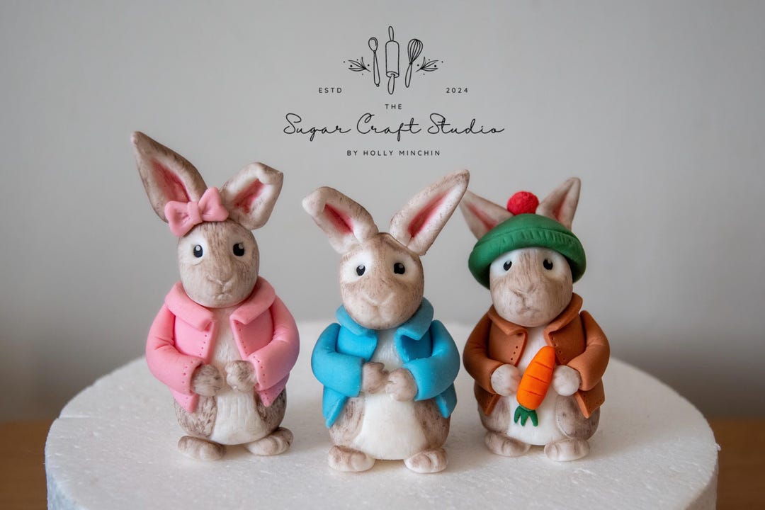 Peter Rabbit Fondant Cake Toppers - Etsy