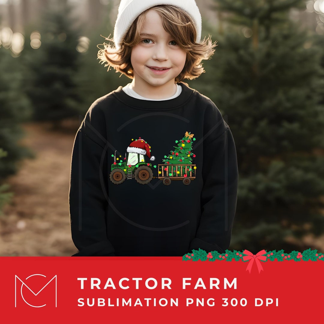 Tractor Farm Christmas PNG | Design for Mugs, T-shirts & Crafts ...