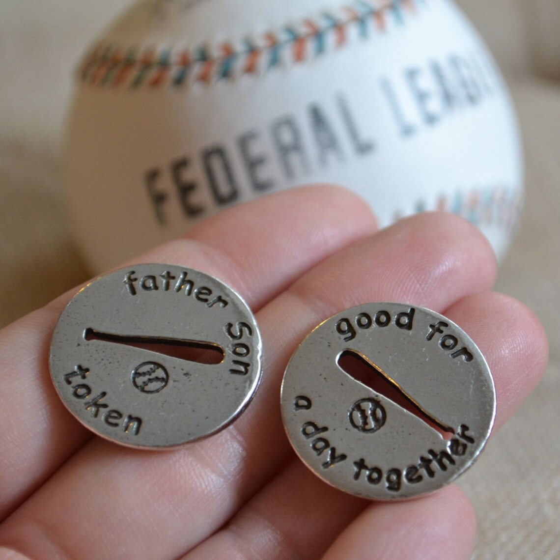 Father and Son Tokens SIX Tokens - Etsy
