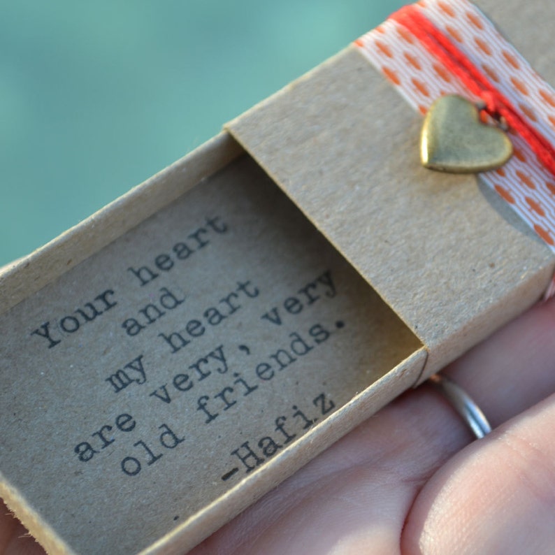 Old Friends Message Box hafiz Quote - Etsy Hong Kong