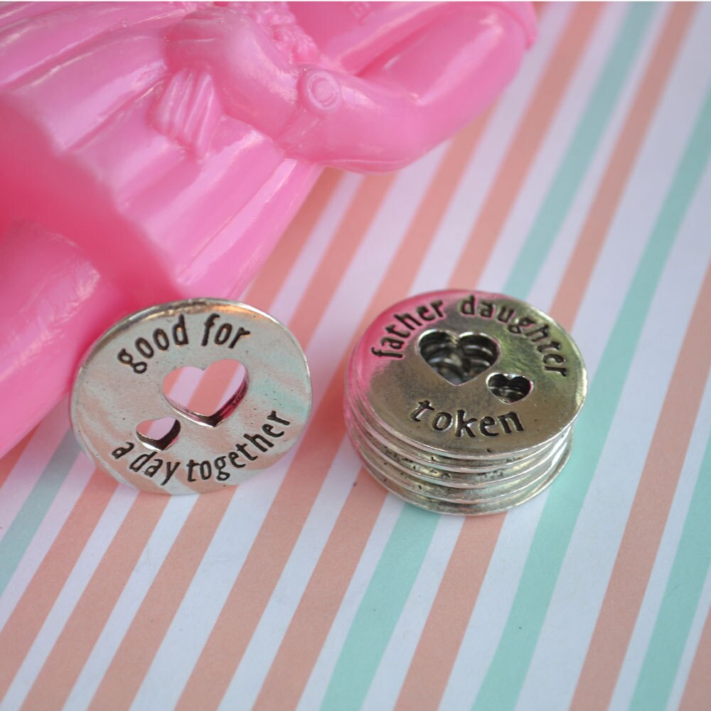 Father and Daughter Tokens SIX Tokens - Etsy