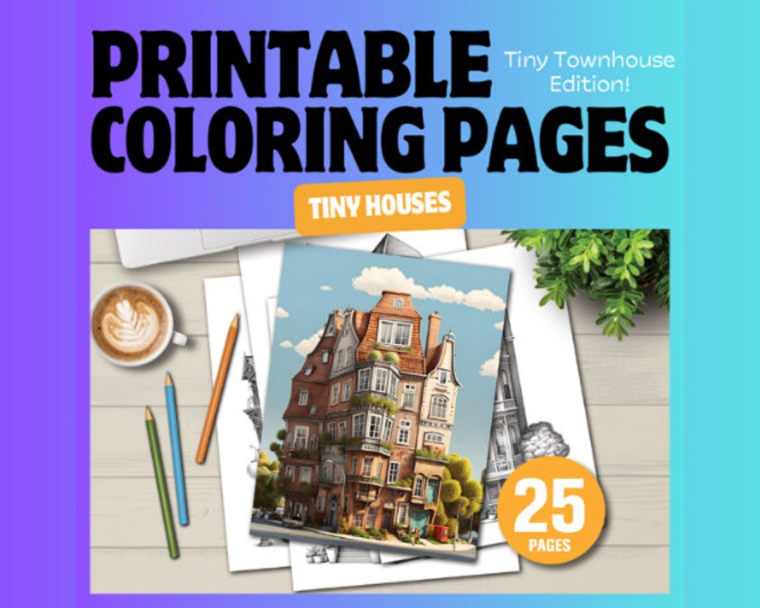 25 Tiny House Townhouse Printable Coloring Pages | Printable Coloring ...