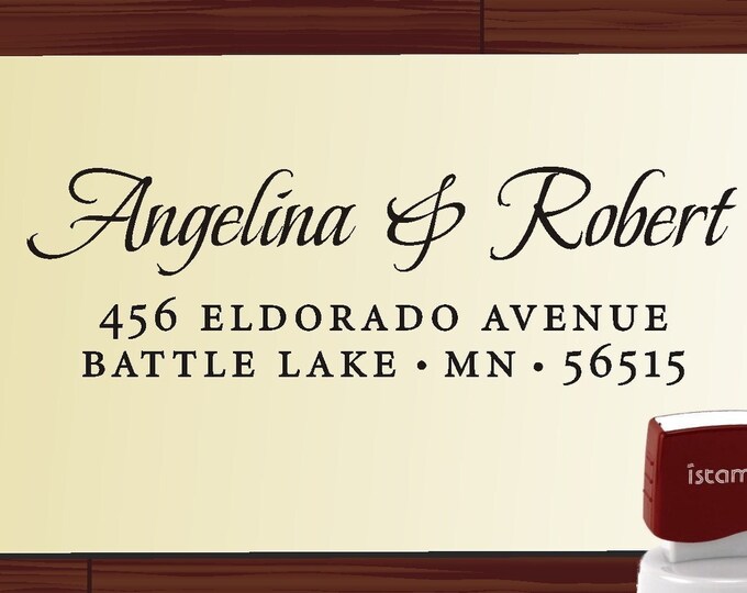 Calligraphy Address Custom Rubber Stamp Personalized Return - Etsy