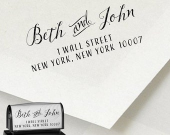 Legacy Calligraphy Script Custom Rubber Stamp Personalized | Etsy