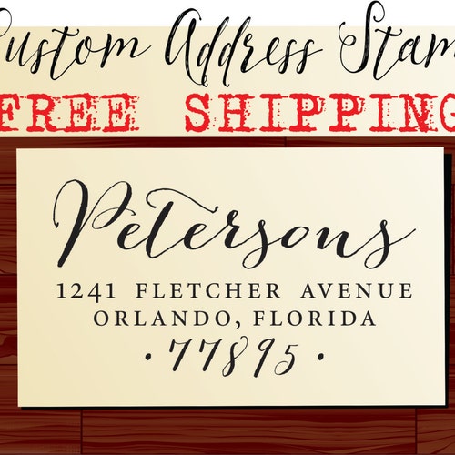 Calligraphy Handwriting Script Custom Return Address Stamp - Etsy