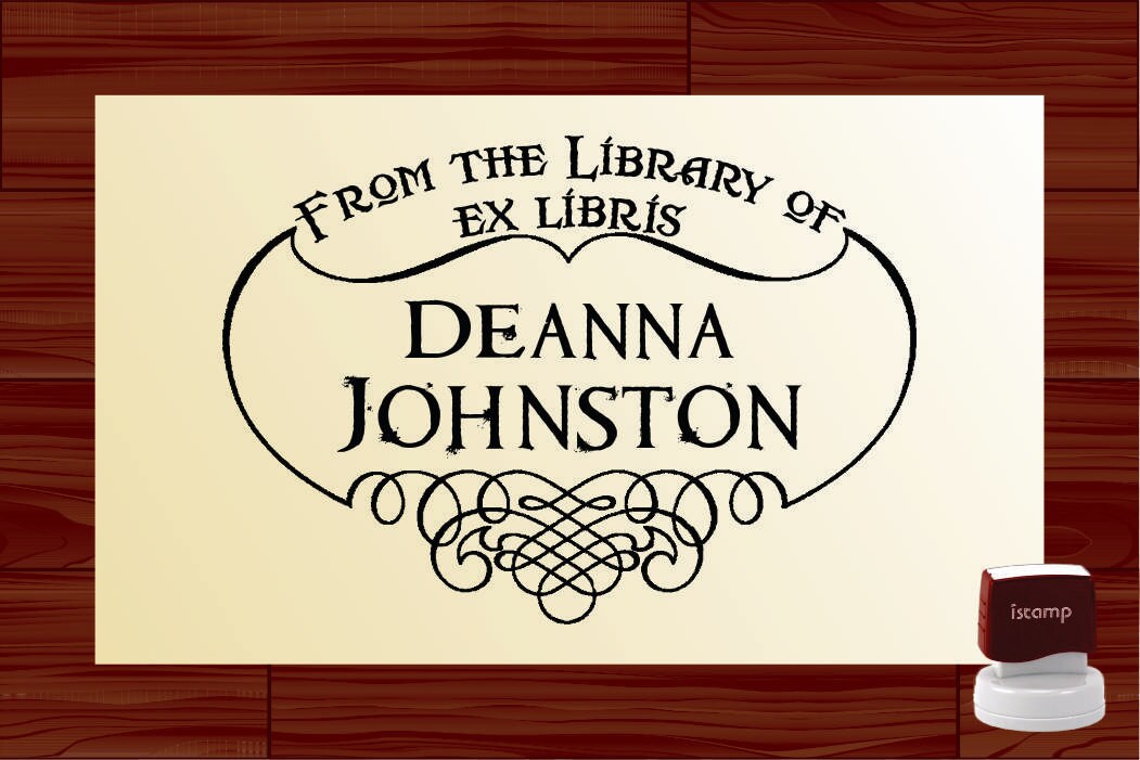 Custom Bookplate Stamp / EX LIBRIS Stamp / From the LIBRARY of | Etsy
