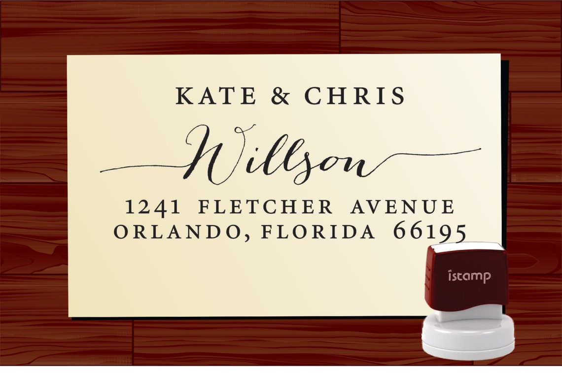 Calligraphy Handwriting Script Custom Return Address Stamp - Etsy