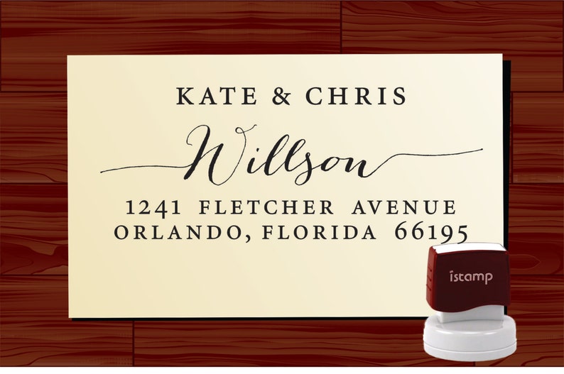 Calligraphy Handwriting Script Custom Return Address Stamp - Etsy