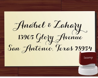 Calligraphy Handwriting Script Custom Return Address Stamp Personalized ...