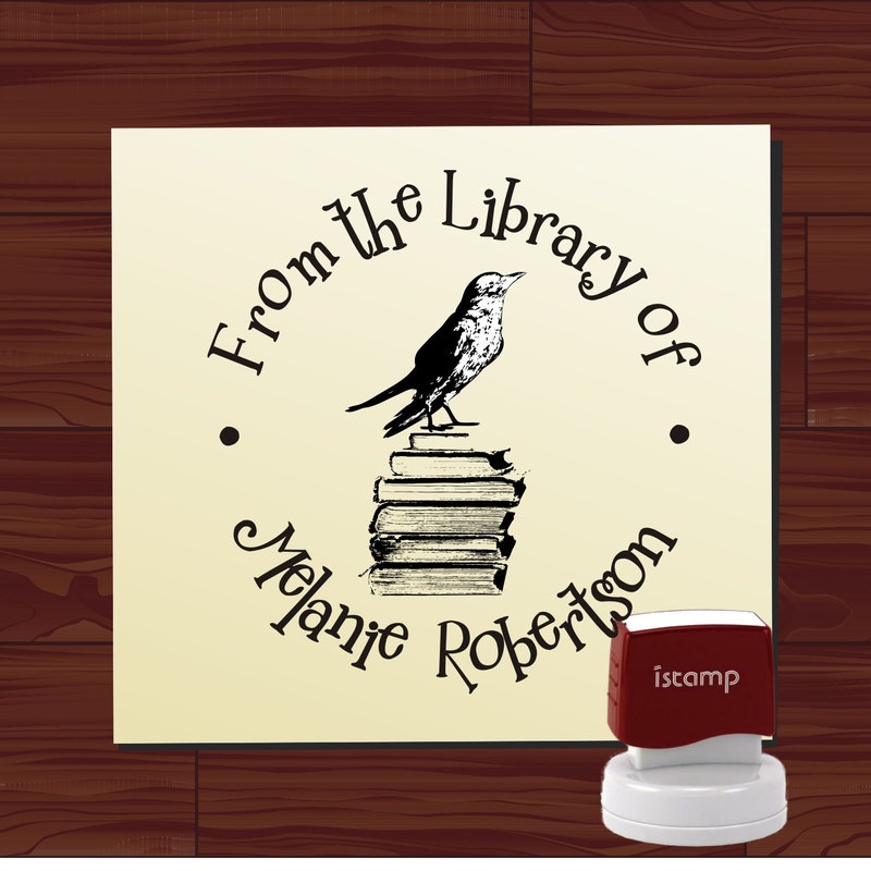 Library Stamp - Etsy