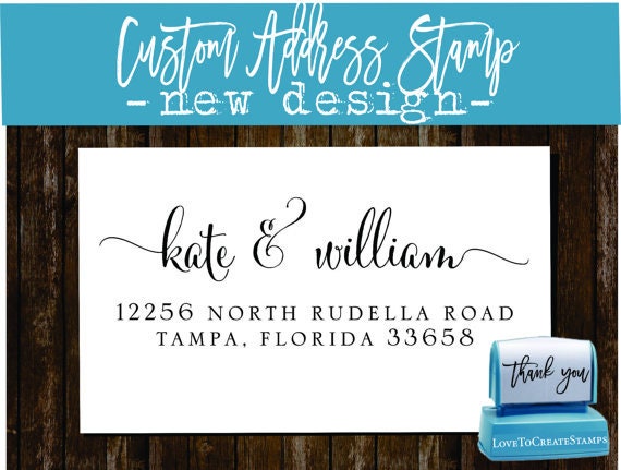 Return Address Stamp Calligraphy Handwriting Script | Etsy Return Address Stamp Calligraphy Handwriting Script | Etsy