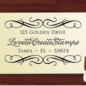 Calligraphy Handwriting Script Custom Return Address Stamp Personalized ...